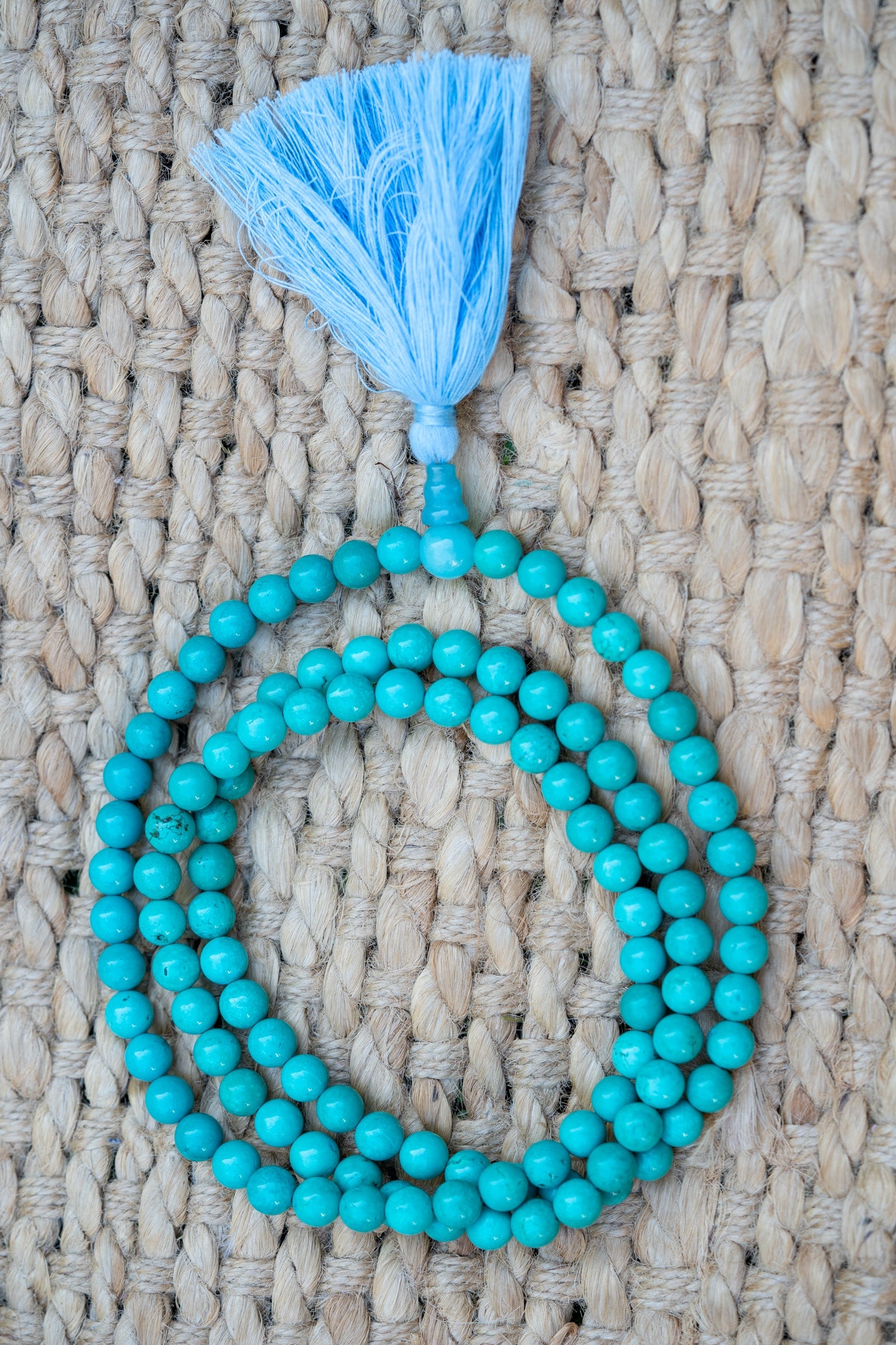 108 Beads Turquoise Mala | Healing & Protection – Singing Bowl Shop